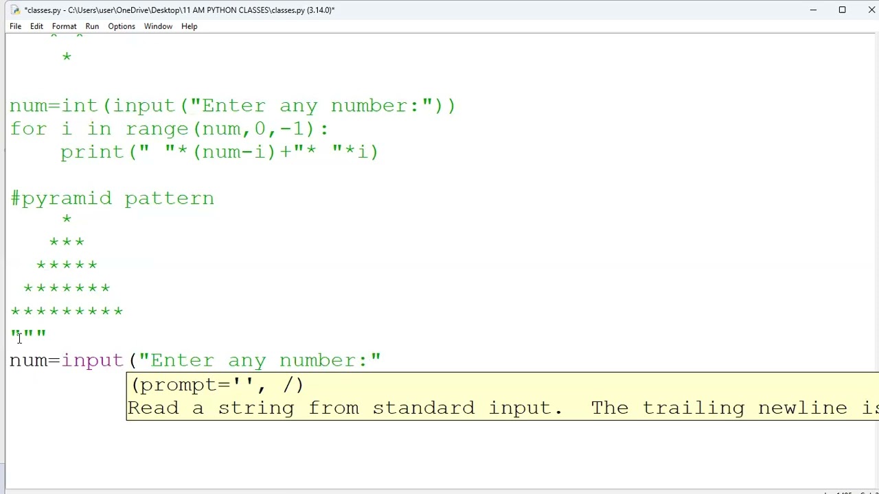 Inverted Pyramid Pattern in Python | Star Pattern Program#svcodeacademy #Python #InvertedPyramid