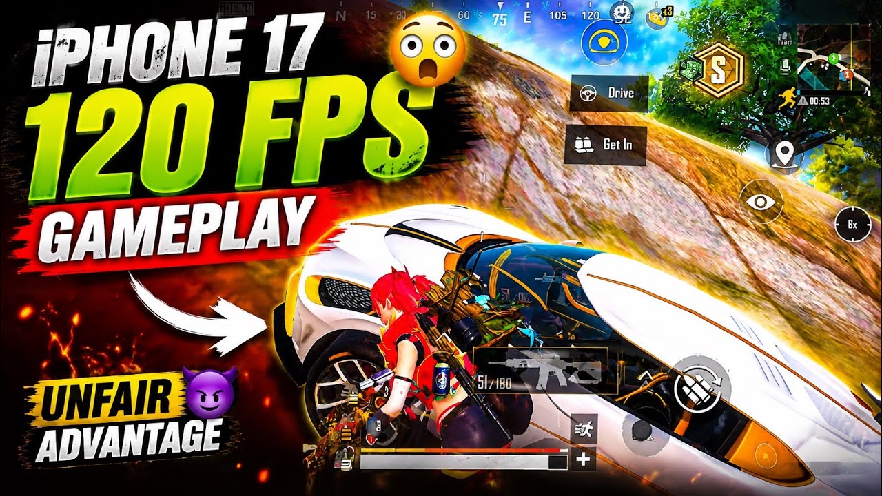 iPhone 17 BGMI TEST : 120 FPS GAMEPLAY