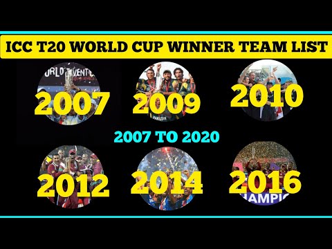 ICC T20 WORLD CUP WINNERS TEAM LIST | T20 World Cup 2022