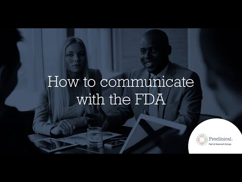 How to communicate with the FDA