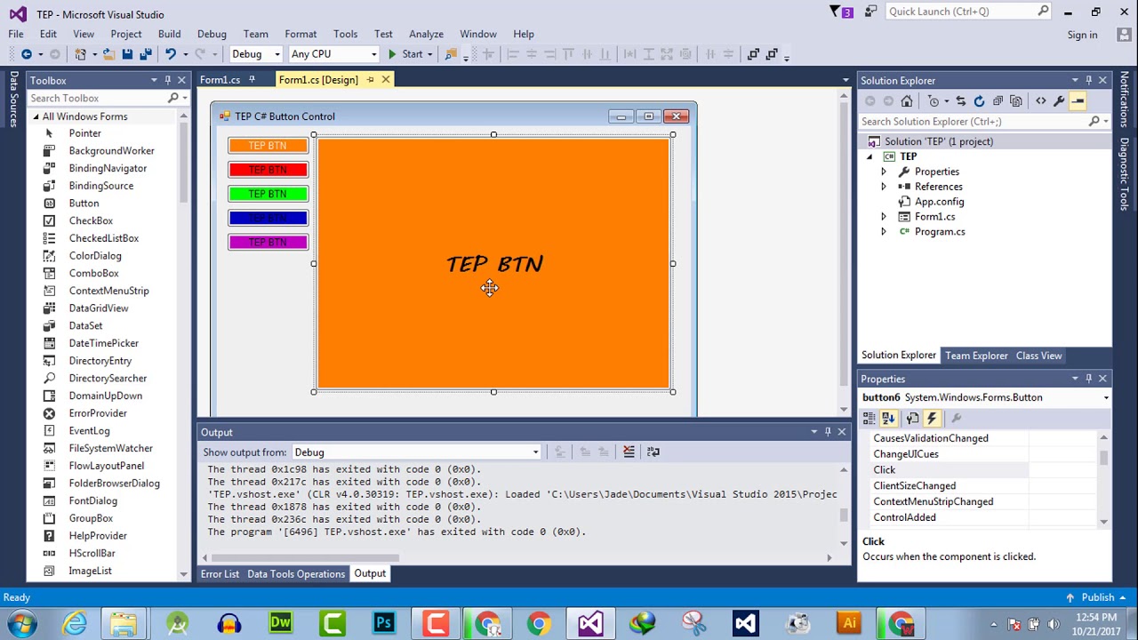 049 - J - C# Button Click Event Handler