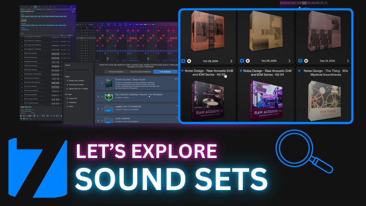 Let's Explore Studio One Pro Sound Sets! | PreSonus Studio One Pro Tutorial