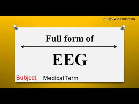EEG ka full form l Full form of EEG in English l Subject Medical Term