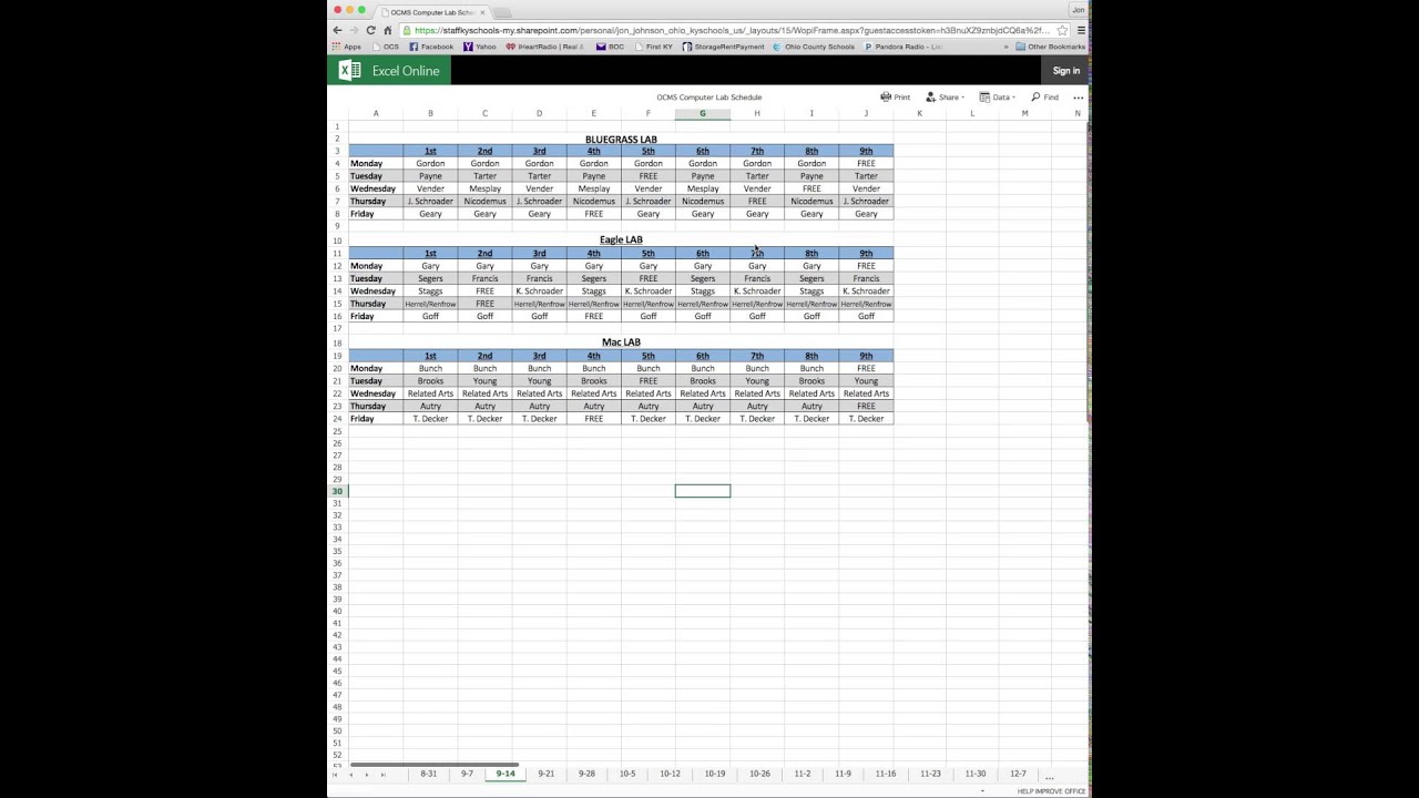 How to View & Edit the OCMS Computer Lab Schedule