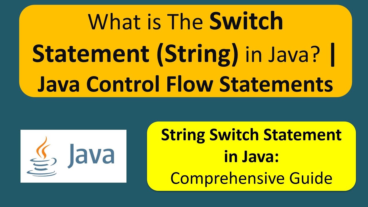 What is The Switch Statement (String) in Java? | Java Control Flow Statements | Java Tutorial