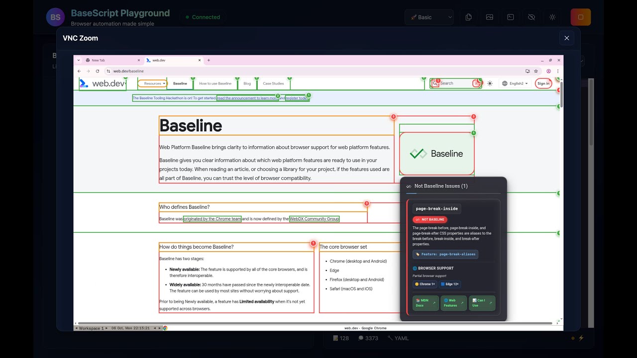 Google Baseline Tooling Hackathon Submission - BaseScript