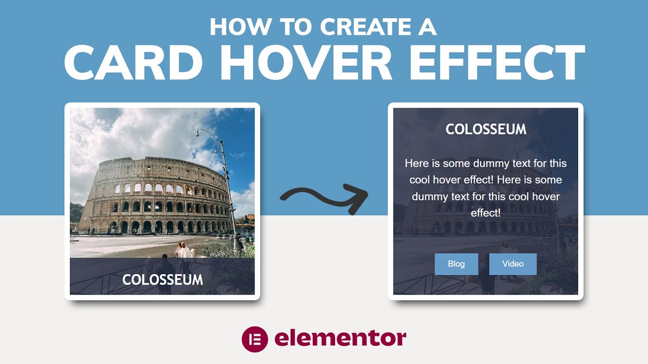 Simple Card Hover Effect (Elementor)
