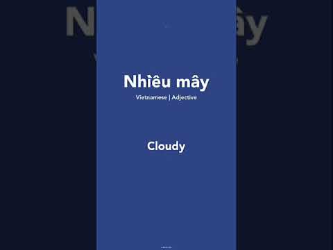 Nhiều mây | Vietnamese