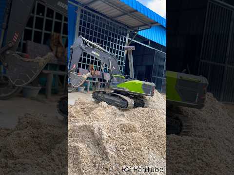 Amazing excavator rc HUINA 593, Test rc excavator , #rcteam #rc #shortrc #rctruck #powerrc714