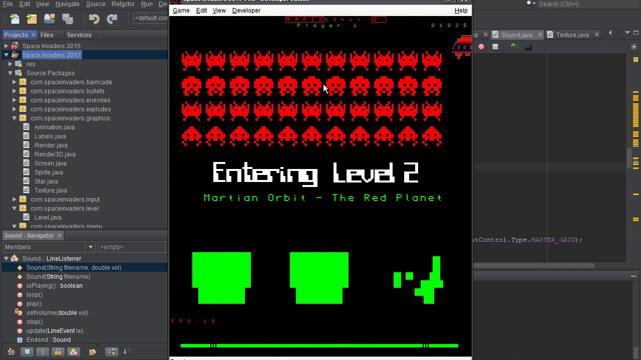Space Invaders 2017 Demo || GamePlay || MADE IN #JAVA