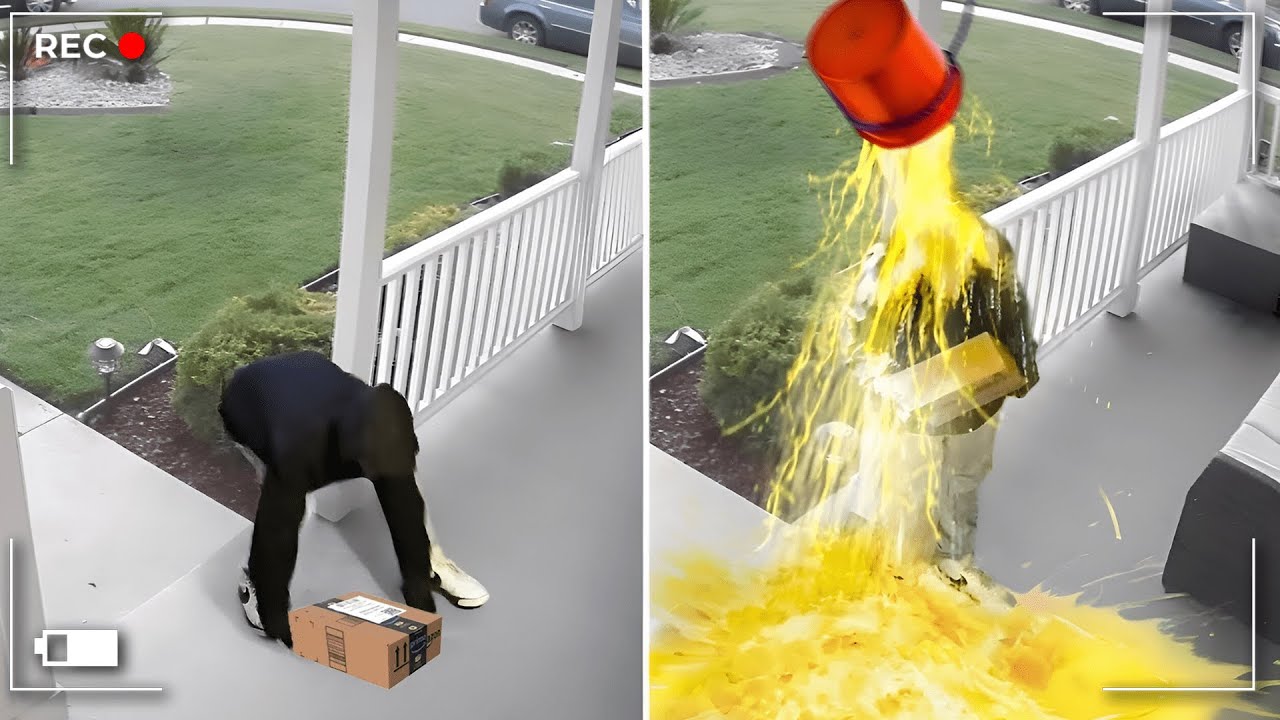 When Package Thieves Get Caught by Booby Traps!