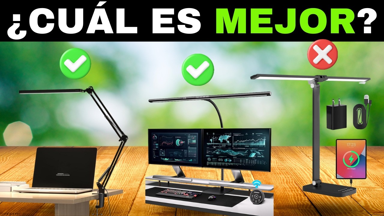 ✅7 Mejores Lámparas LED de Escritorio [2026]💡[Calidad-Precio] Flexos para Estudiar y Trabajar Amazon