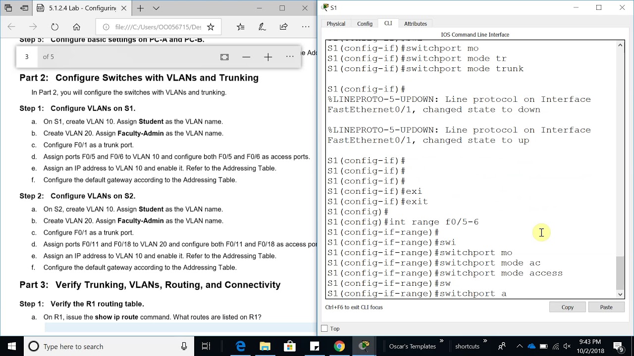 ICND2 - 5.1.2.4 Lab   Configuring Per Interface Inter VLAN Routing - 25