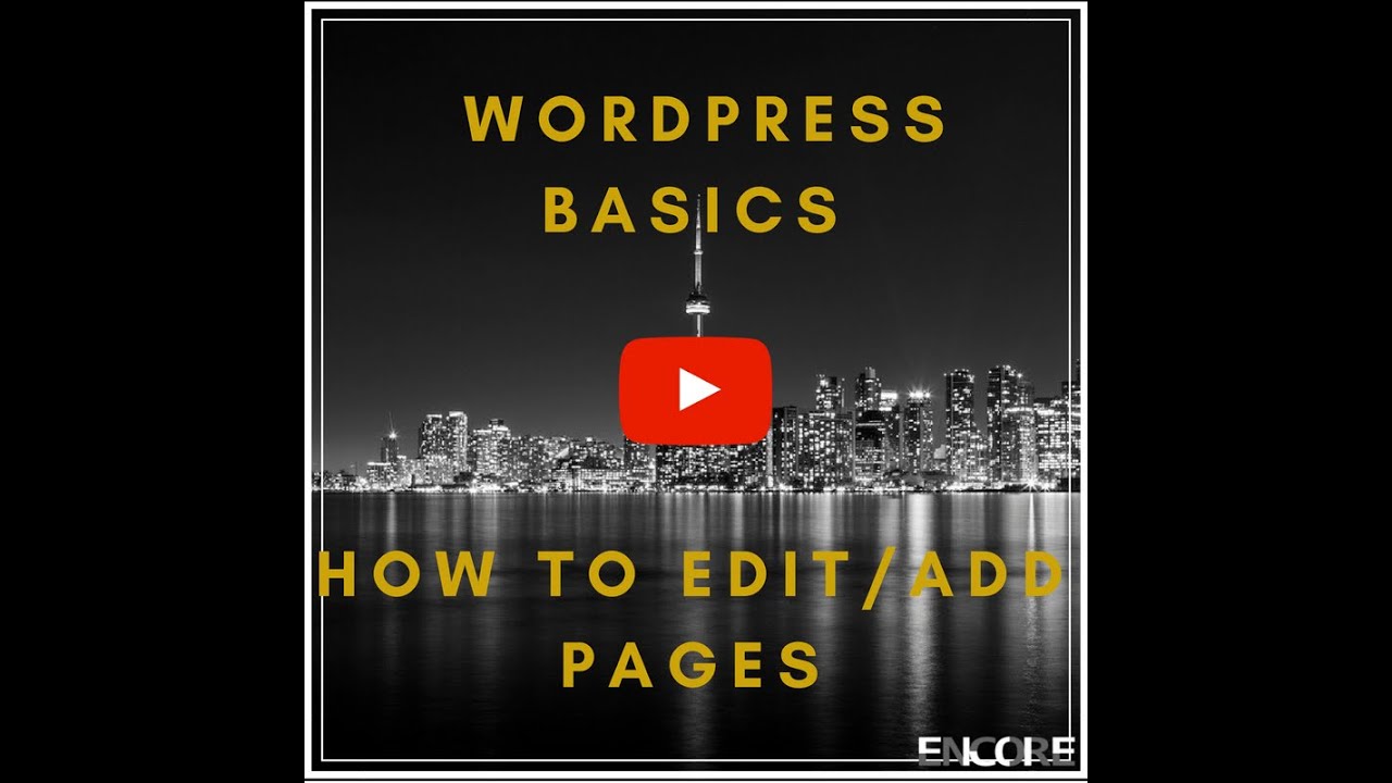 WordPress Basics - How to add or edit an existing page