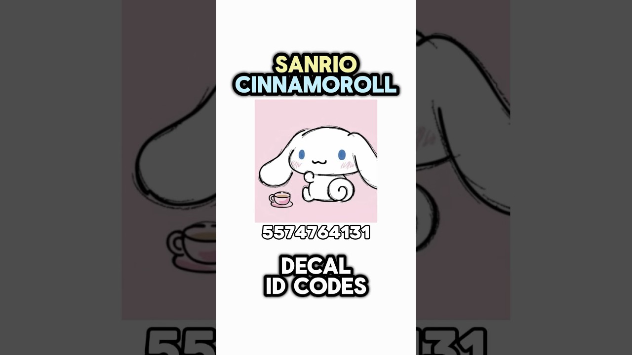 Sanrio cinnamon roll poster id codes!!🦋 #bloxburg #decalid #berryave #royalehigh #cinnamoroll