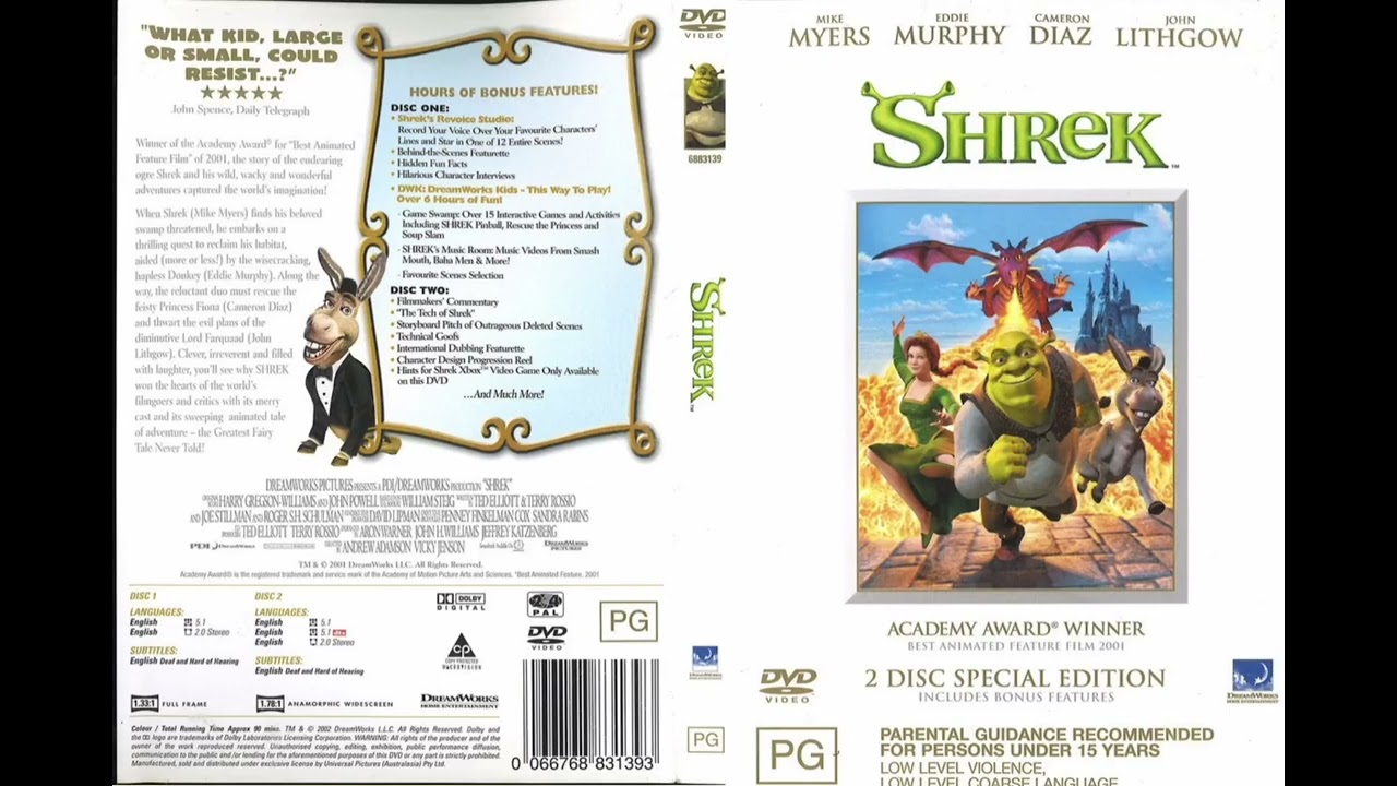 #shrek dvd cover #dreamworks