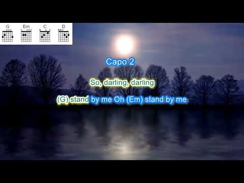 Stand by Me (capo 2) by Ben E King play along with scrolling guitar chords and lyrics