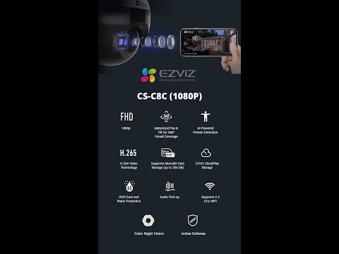 EZVIZ C8C WIFI Outdoor Camera Outdoor Pan/Tilt Camera 360 PTZ Smart Camera by Ezviz #shorts #ezviz