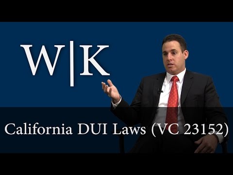 California DUI Laws (VC 23152)