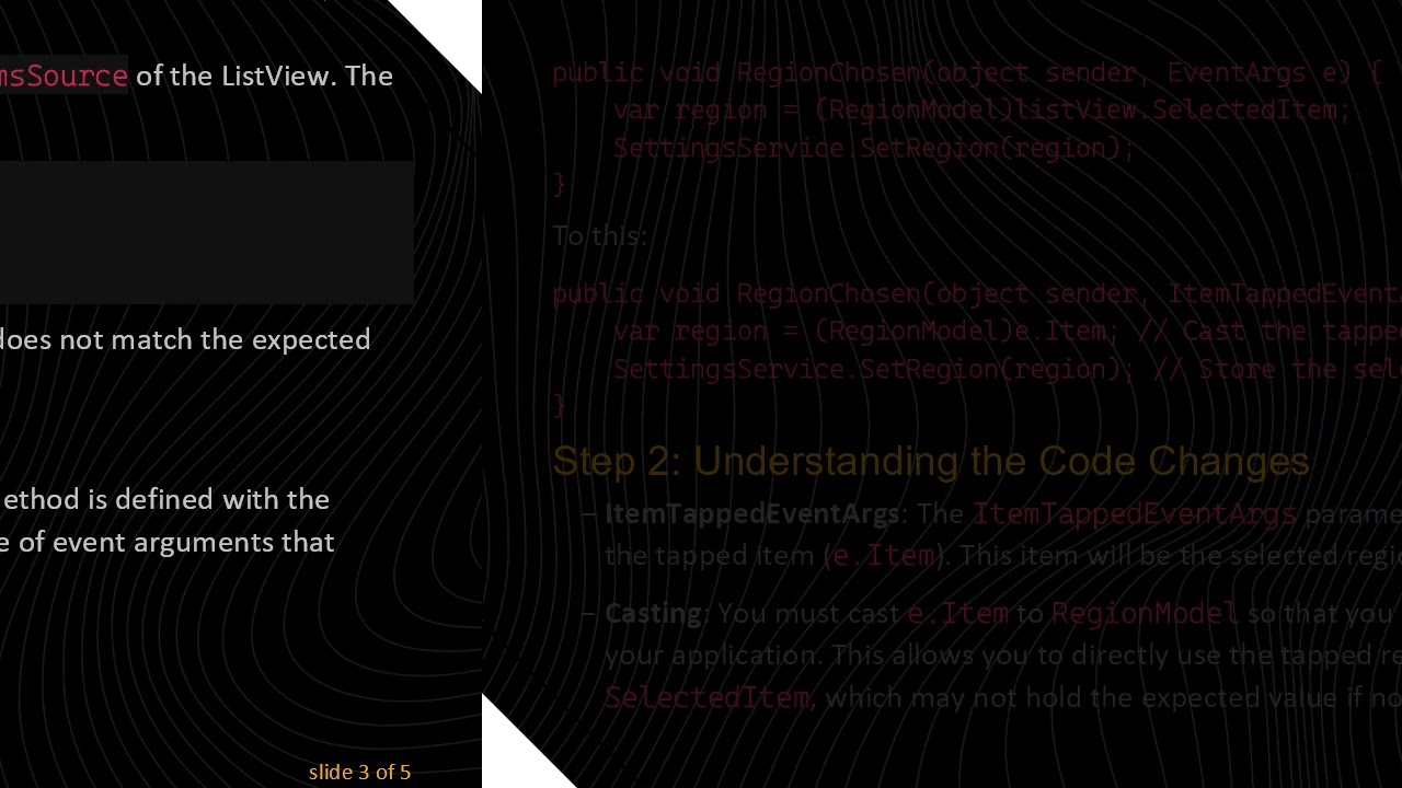 Solving the Xamarin.Forms SelectedItem Issue for Region ListView