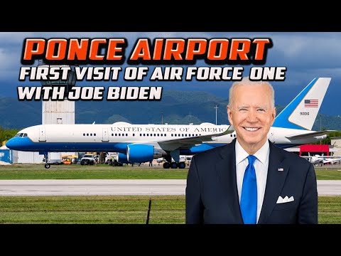 Amazing & Historic Joe Biden's visit to Ponce - First Air Force One at Mercedita Airport.