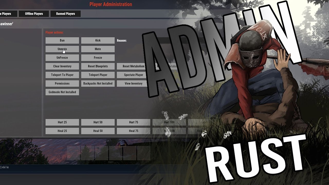 TUTO | Player Administration | Plugins pour admin et modérateur | RUST