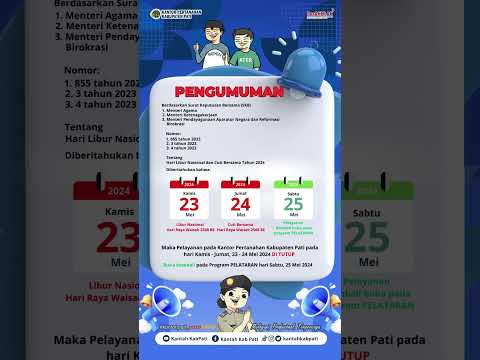 Pengumuman Hari Libur Nasional dan Cuti Bersama Tahun 2024