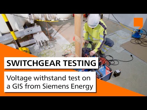 Voltage withstand test on a GIS from Siemens Energy (8DN8 GIS 123 kV)