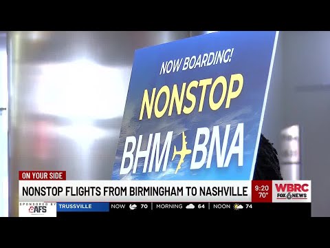 Nonstop flights from Birmingham to Nashville