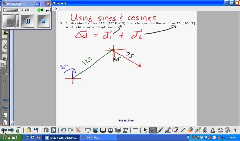 SPH4U Vector Addition Using Trig
