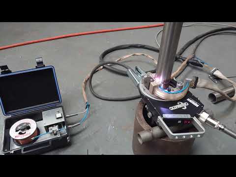 Orbimatic 250C Orbital GTAW Tube Welding Test with TP250 Open Weld Head