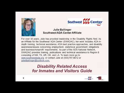The ADA in Jails and Prisons: A Guide to Accommodating Inmates and Visitors with Disabilities