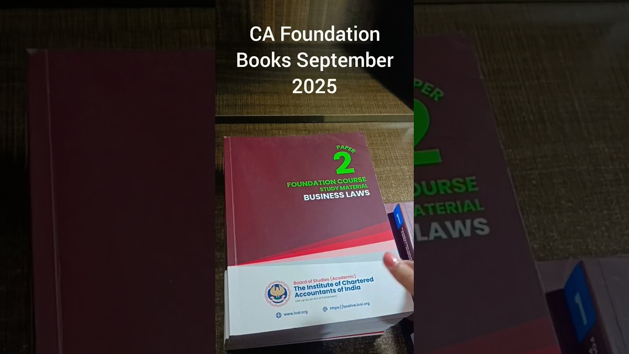CA Foundation Books unboxing | September 2025