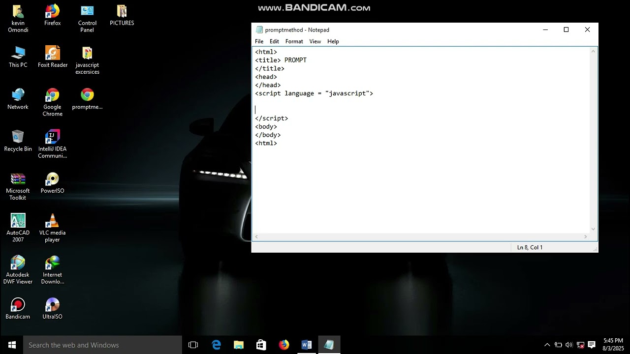 006   JAVASCRIPT PROMPT METHOD
