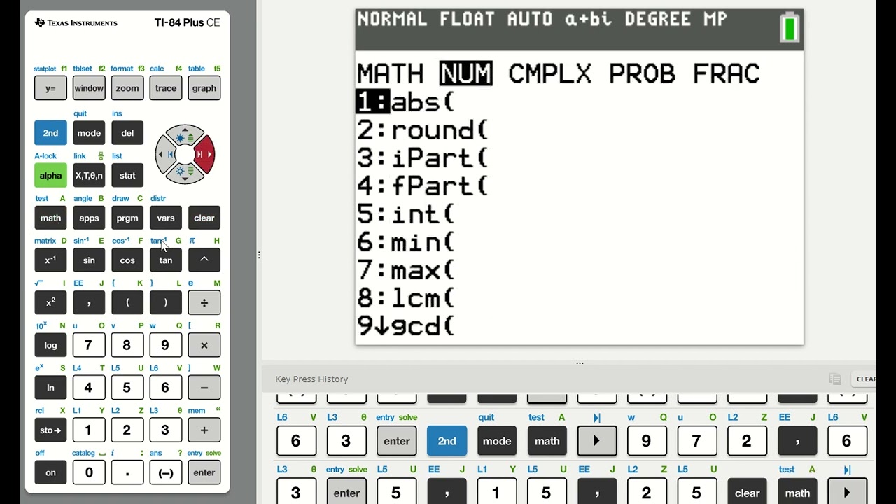 Finding GCF on calculator