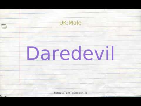 How to pronounce daredevil