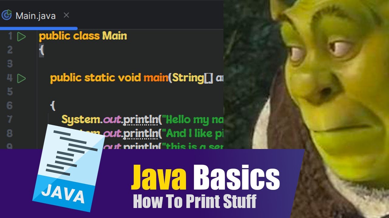 Java Tutorial: how to print stuff