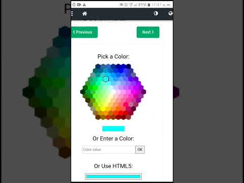 How to use w3school color picker #w3schools #shorts