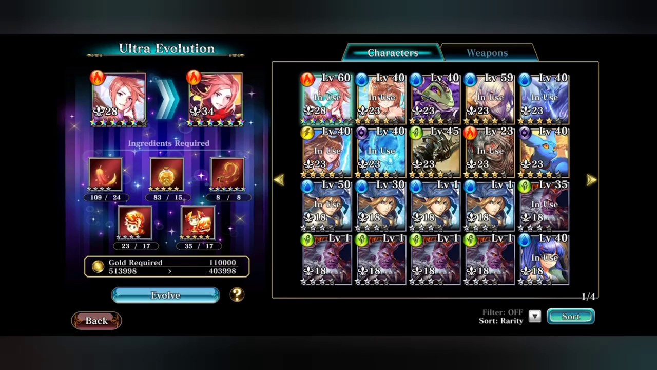 Evertale | How to evolve a character's star | SSR Akatsuki