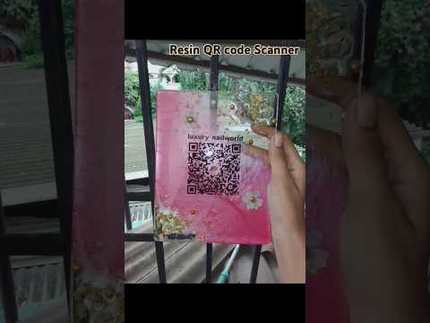 New Desing 🥰Resin Art QR code Scanner 🌸✨#resincrafts #qrcodescanner #shortsfeed #diy #art