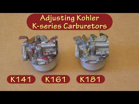 Kohler K-series Carb Adjustment