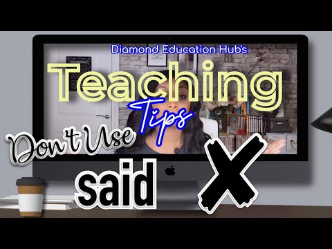 Don't Use SAID || Alternative Words for Said || Diamond Education Hub