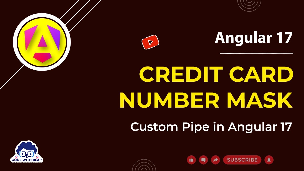 Credit Card Number Mask Custom Pipe in Angular 17 | angular 17 tutorial #angular #angular17