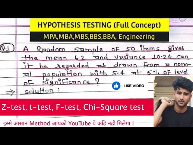 Understanding Hypothesis Testing: Z Test and T Statistics Explained ...