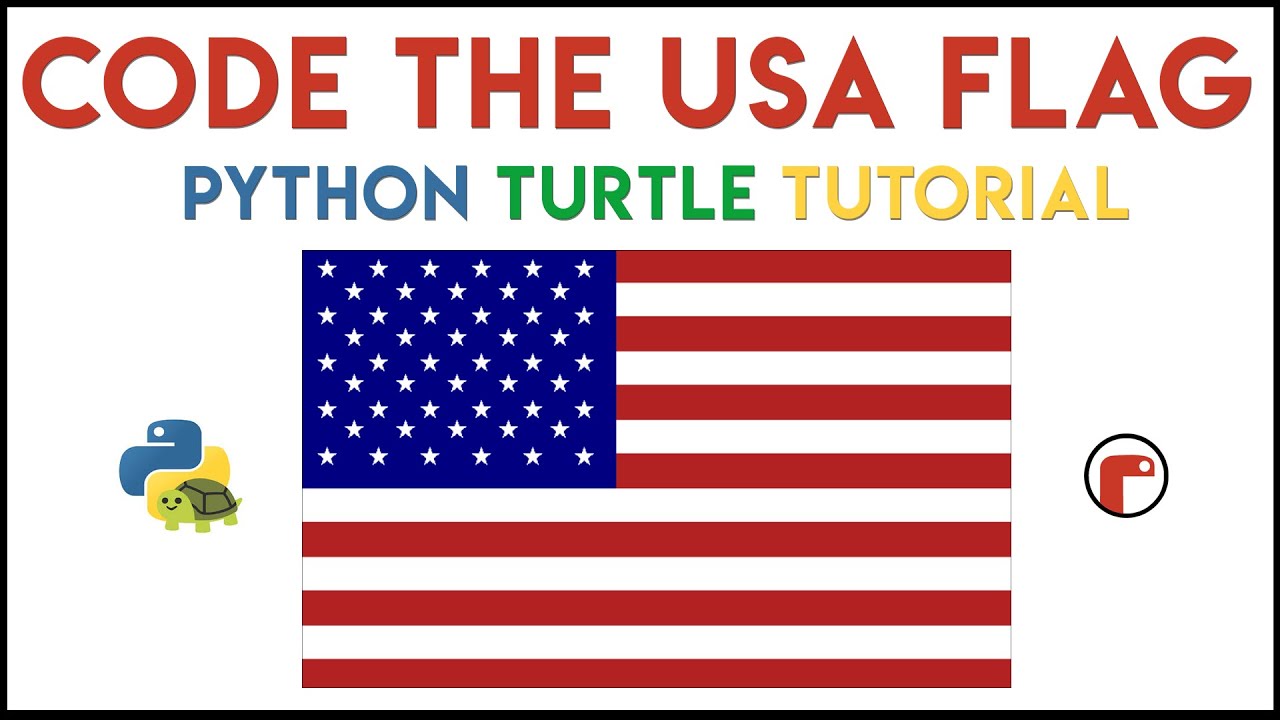 Python Turtle - Code the USA Flag Tutorial