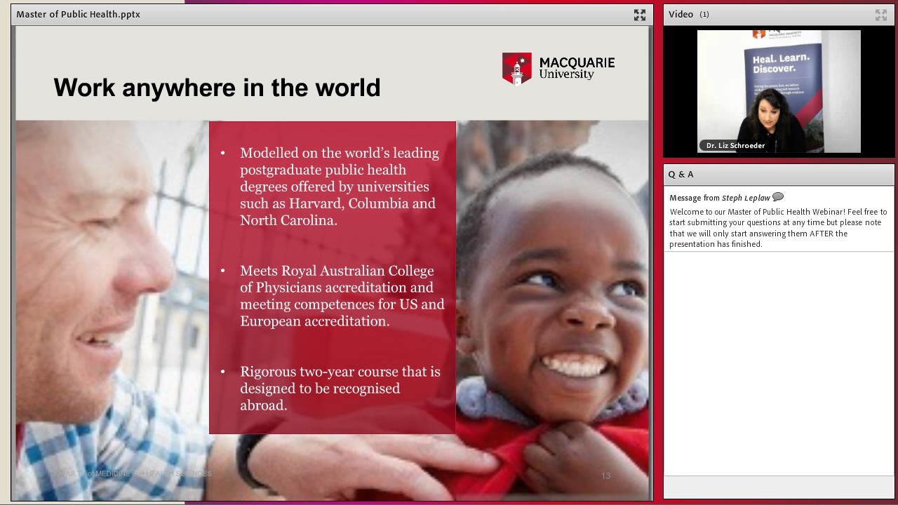 Master of Public Health Webinar