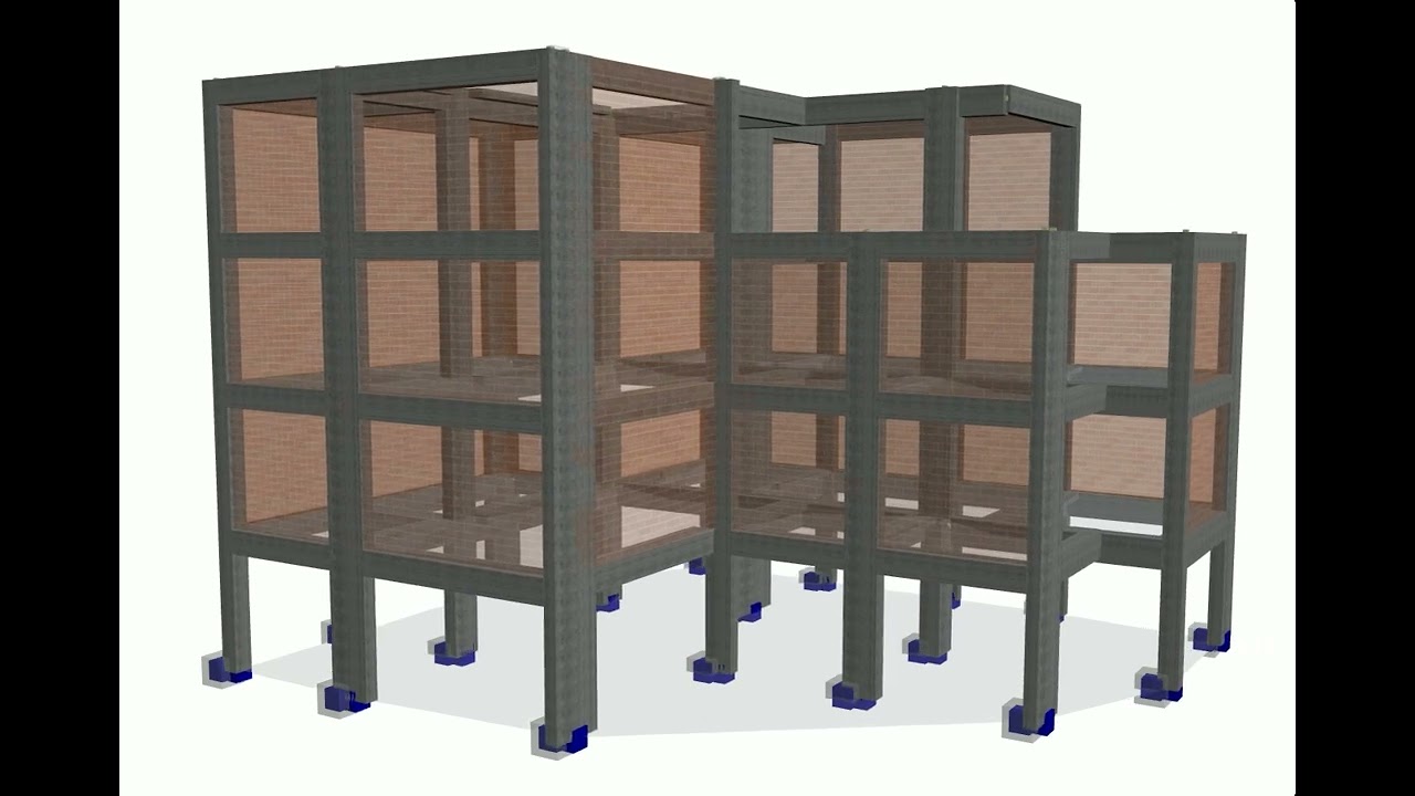 Dynamic analysis of a Base Isolation strengthened building, subjected to seismic actions.