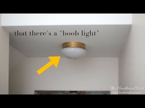 Quick & Easy Rattan Flushmount Ceiling Light Hack!