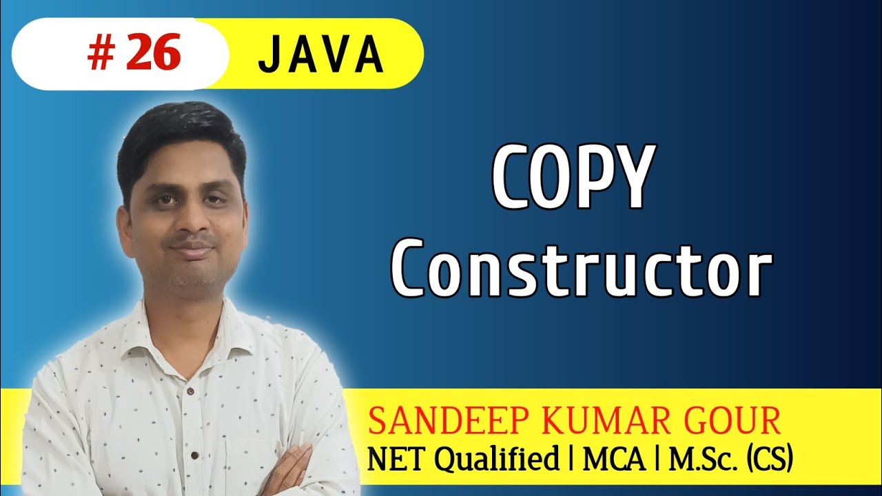 Copy constructor in java | Java copy constructor