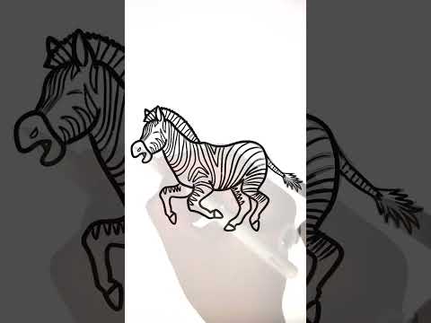 How to Draw Safari Animals | Zebra | Drawing and Coloring for Kids #drawing #art #animals